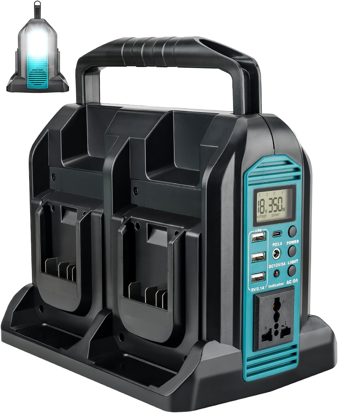 Amazon.com: 350W Power Inverter for Bosch 18v Battery, 4-Ports DC 18V ...