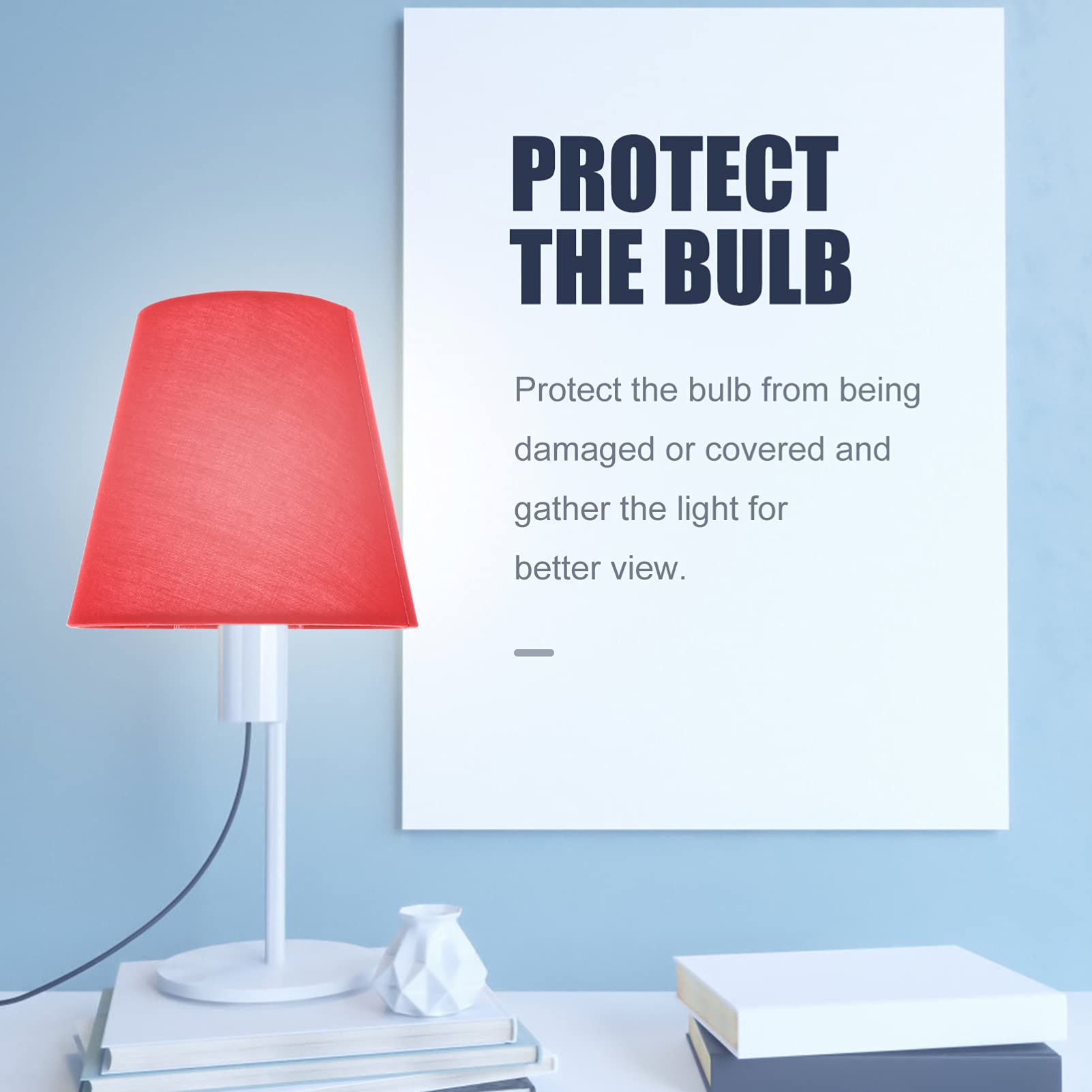 Beaupretty Desk Lamp White Small Lamp Shade Cloth Chandelier Wall Light ...