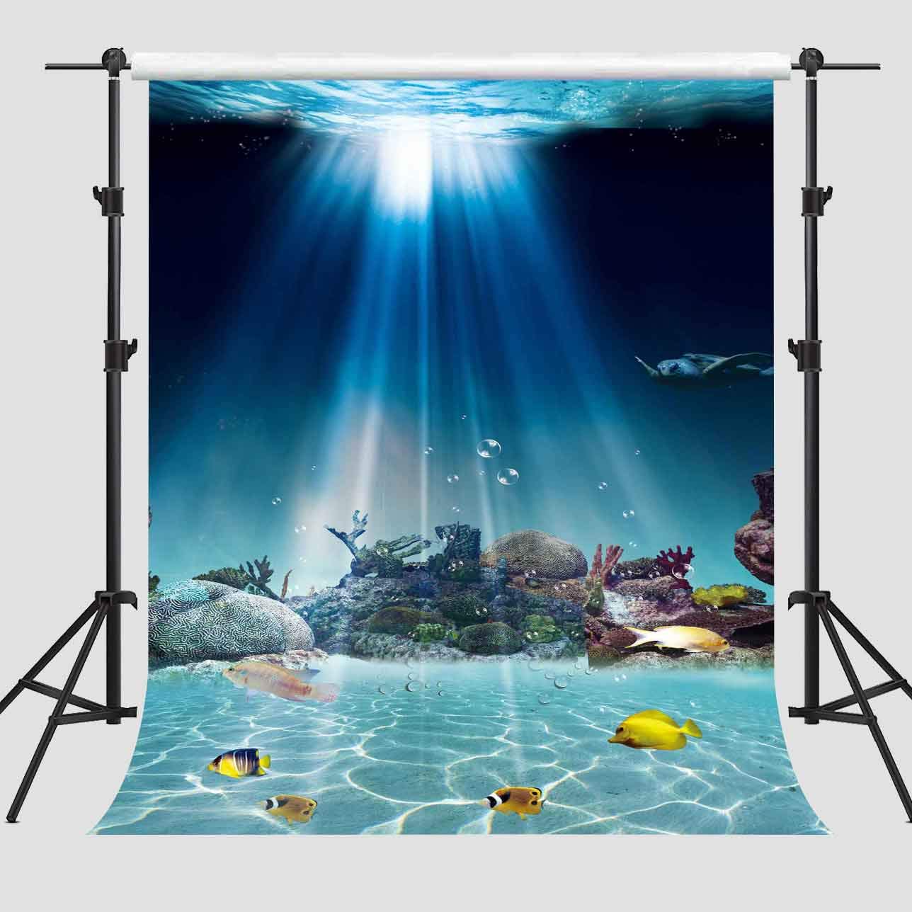 Buy Underwater World Backdrop for Party Decorations MEETSIOY 5x7ft ...