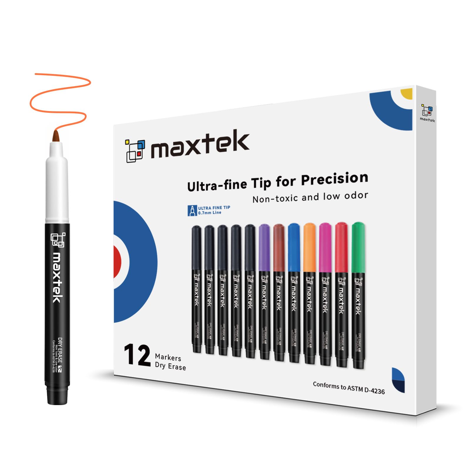Snapklik.com : Maxtek Dry Erase Markers Ultra Fine Tip
