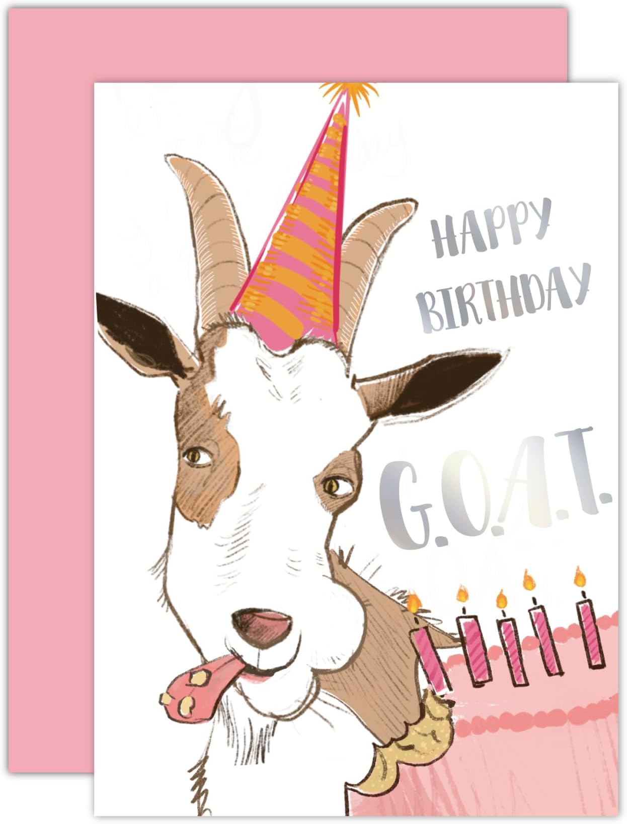 Amazon.com : Whitman and Daughter Funny Goat Birthday Card, Hawaiian ...