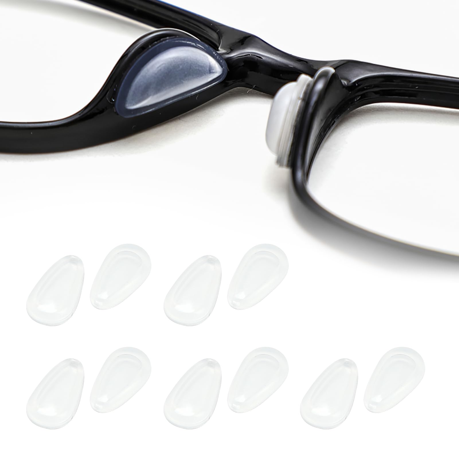 Silicone Glasses Nose Pads, 5Pairs Stick on Non-Slip Nose Pad D Shape ...
