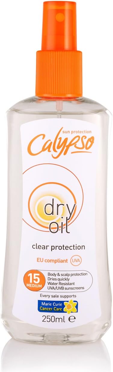 Calypso Dry Oil Suntan Spray Spf15 (250ml) : Amazon.co.uk: Beauty