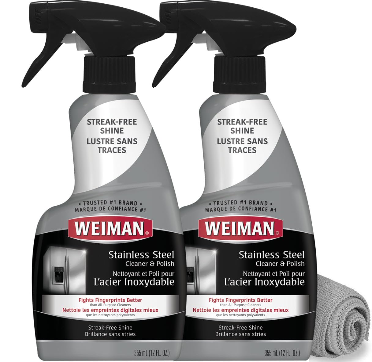 Weiman Stainless Steel Cleaner and Polish - 2 Pack - Removes ...
