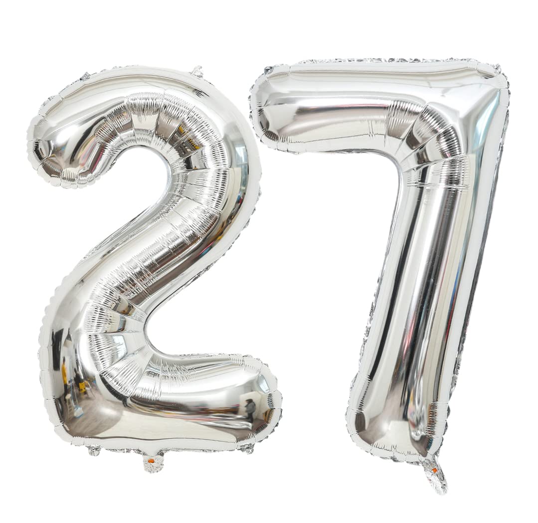 Amazon.com: Number 27 Balloons 32 Inch Digital Balloon Alphabet 27th ...