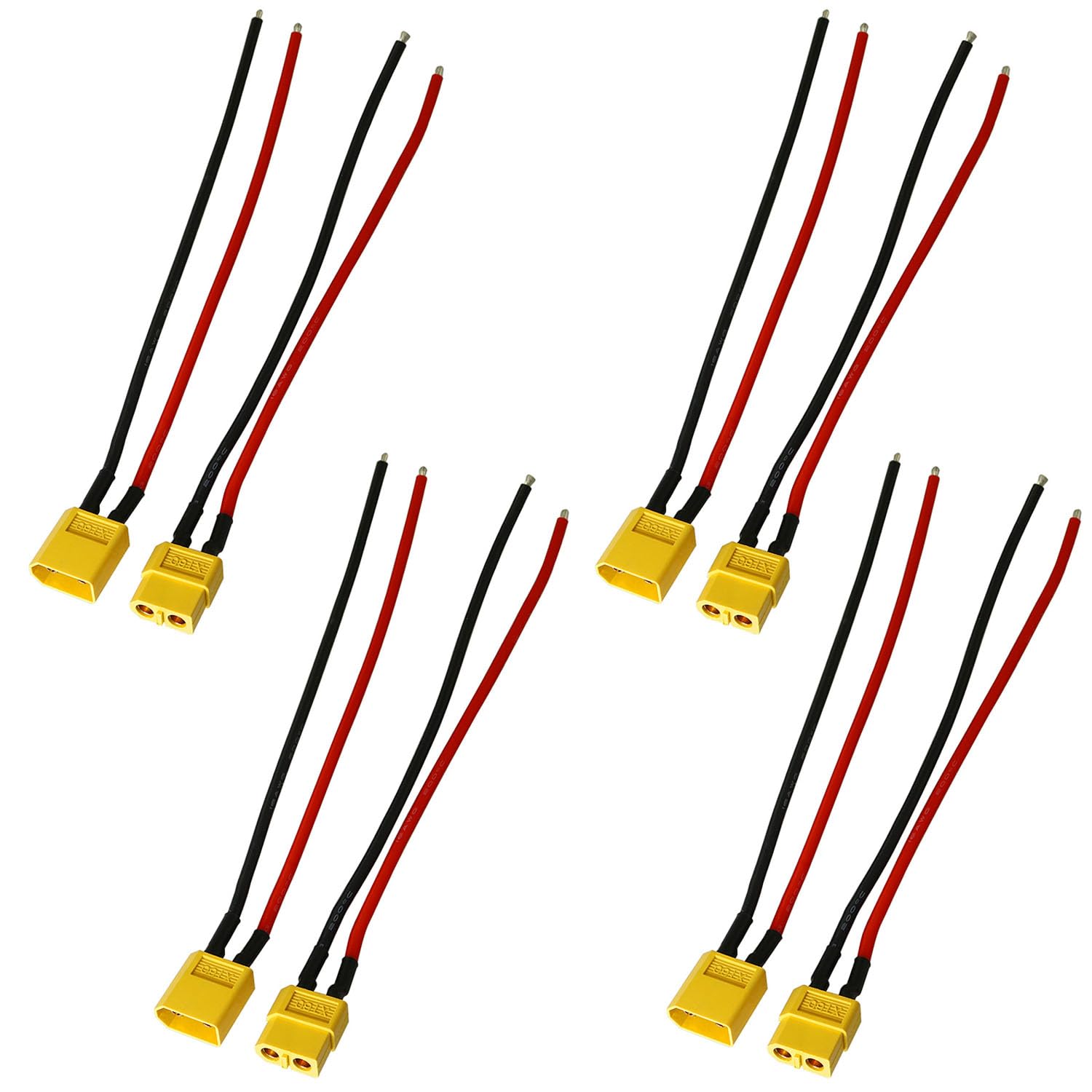 Amazon.com: BLLNDX 8PCS Plug Female and Male Connector 16AWG XT60 Plug ...