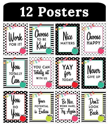 Snapklik.com : Schoolgirl Style Black, White & Stylish Brights 8.5" X ...