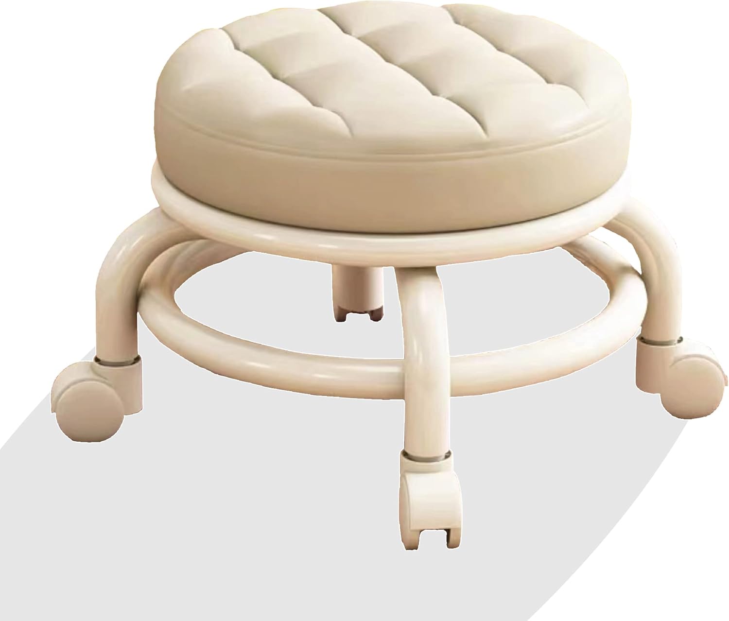 Amazon.com: LFIVEOOH Round Rolling Stool With Universal Wheel ...