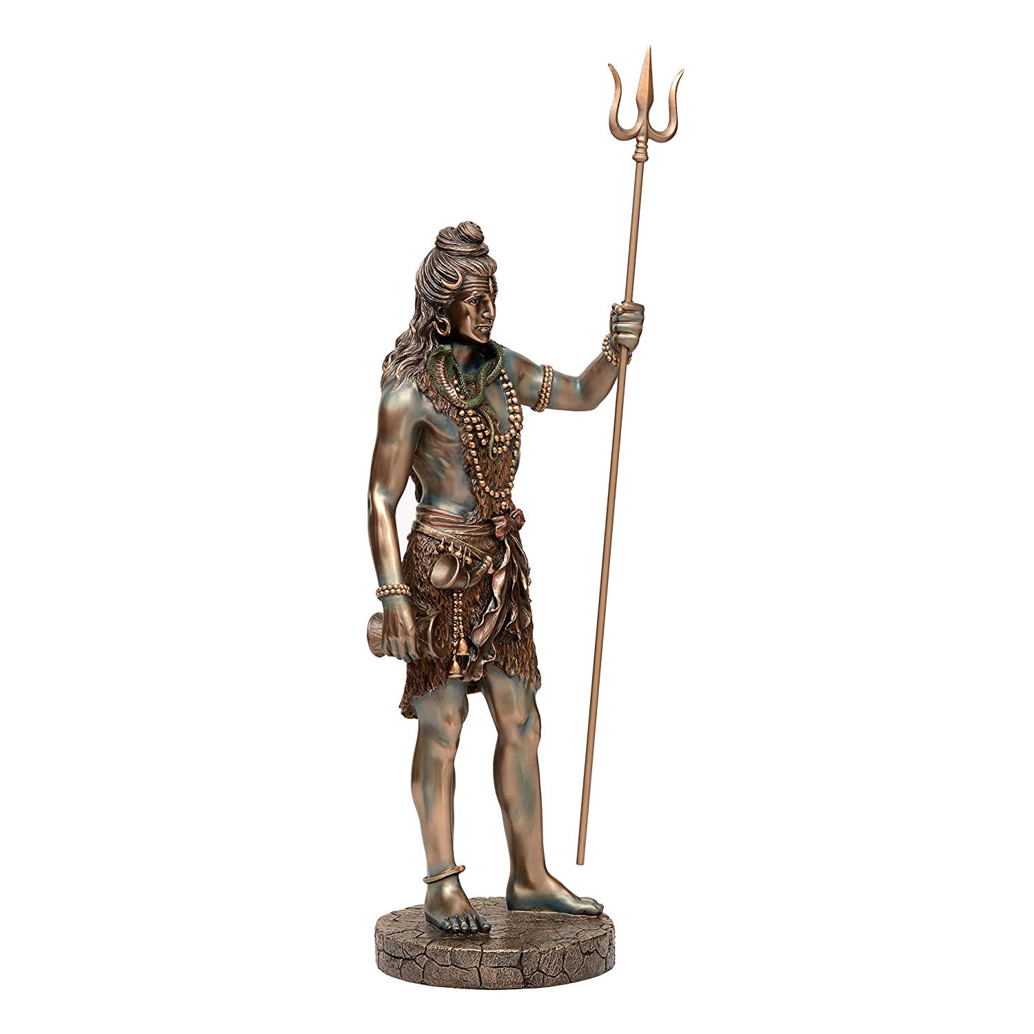 Buy AONA Large Standing Shiva Statue with Trishula Trident - Lord Shiva ...