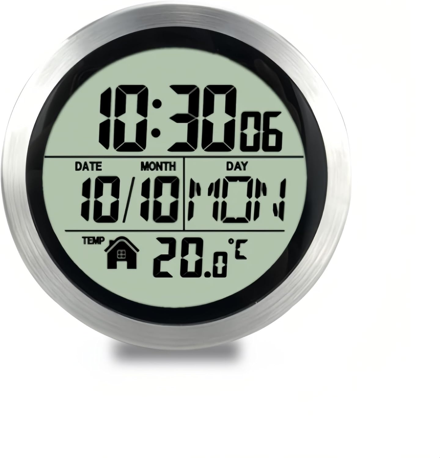 Jeeje Modern Waterproof Shower Clock with Non-Ticking, Powered by 5 ...