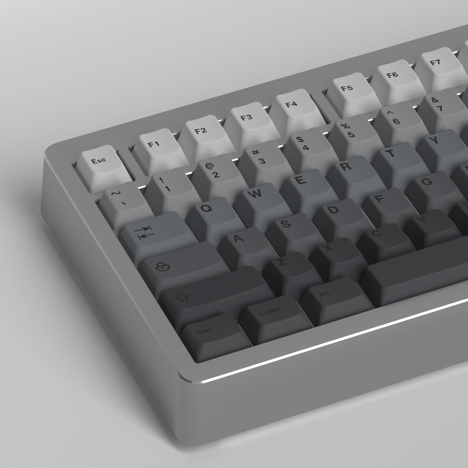 Grey Keycaps, PBT Gradient Keycaps UK Layout, 125 Keys Keycaps 60 Percent, Cherry Profile Custom ...