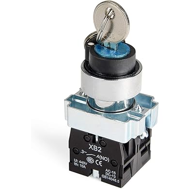Idec HW4K-33DF20 22mm Key Switch 3 Position: Amazon.com: Industrial ...