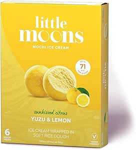 Little Moons Yuzu Lemon Mochi Ice Cream, 6 x 32g (Frozen) : Amazon.co ...