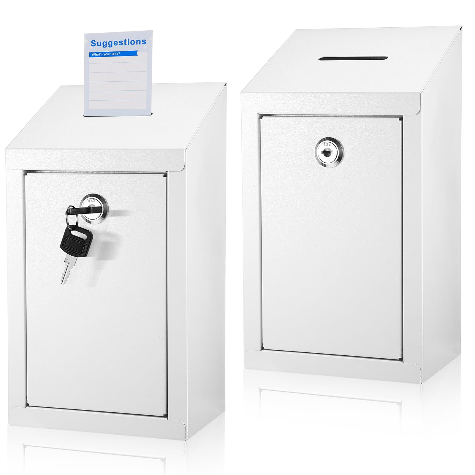 Amazon.com: Hicarer 2 Pieces Metal Donation Box Charity Donation ...