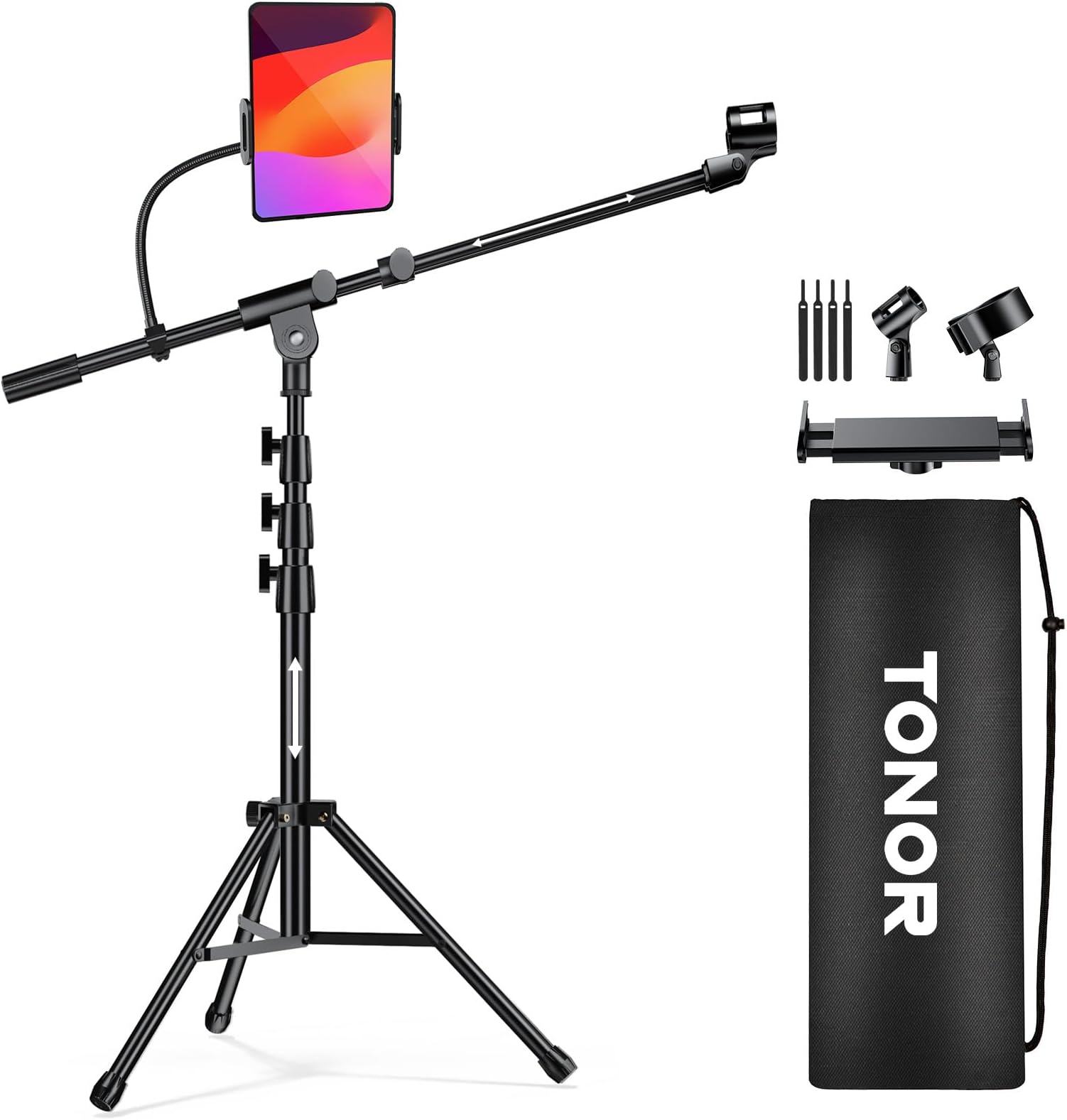Amazon.com: On-Stage MS7700B Tripod-Base Mic Stand (Setup for Vocal and ...