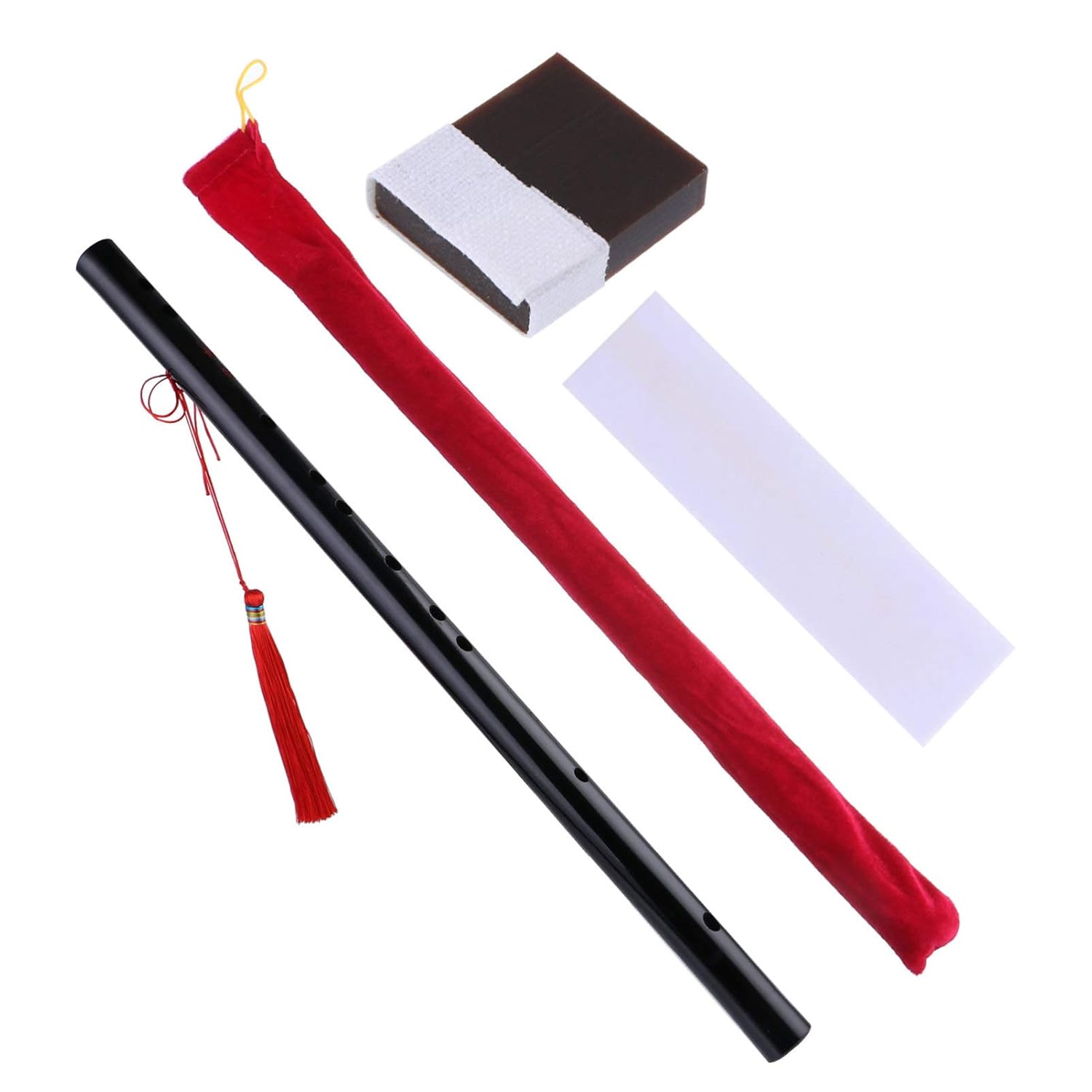 HEALLILY Beginners Bamboo Flute with Tassel C Key Antique Dizi Piccolo ...