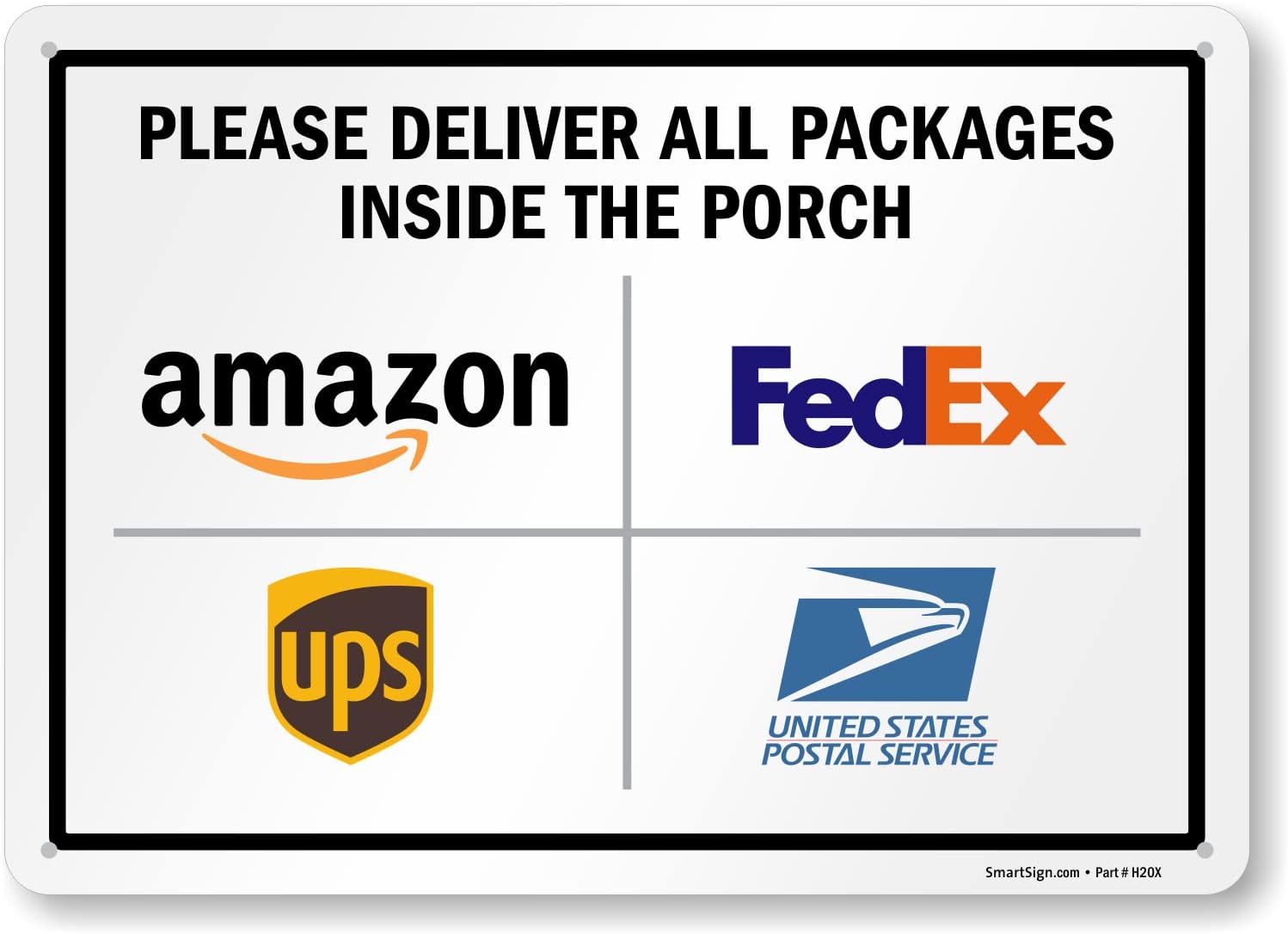 Amazon.com : SmartSign Custom Package Delivery Sign - 10 x 14 inch, Add ...