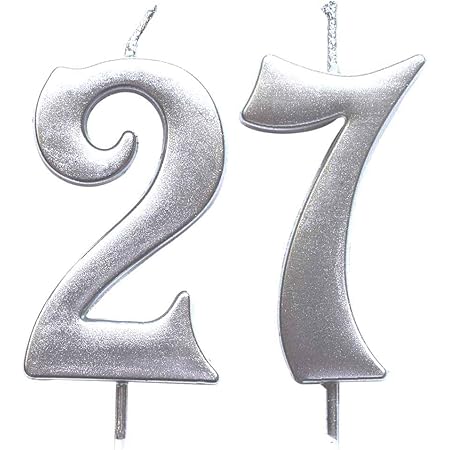 Amazon.com: 27th & 72nd Number Birthday Candles for Cake Topper, Number ...
