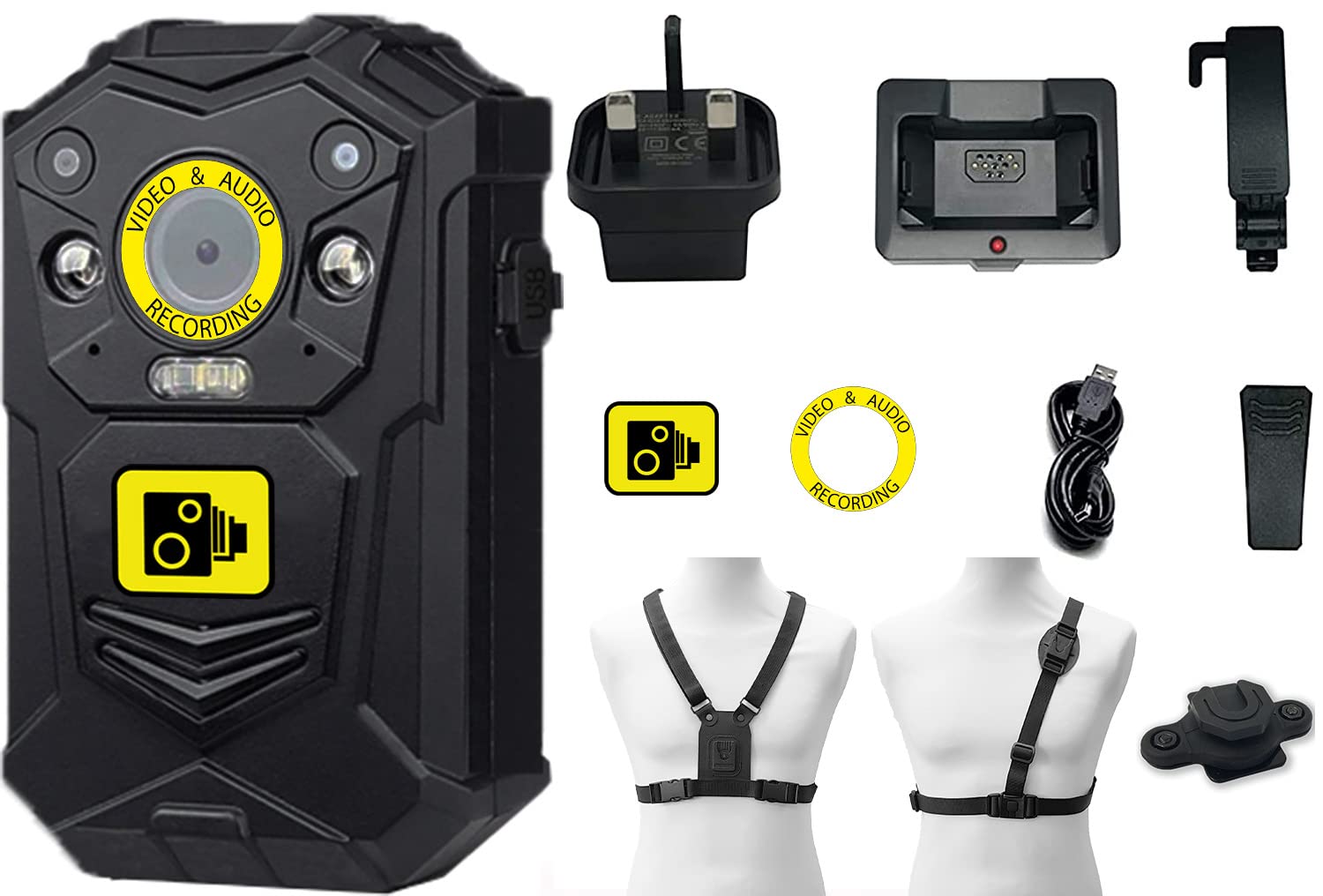 Brifield BR1 Body Worn Camera Bodycam Professional 1512p 64GB Wearable ...