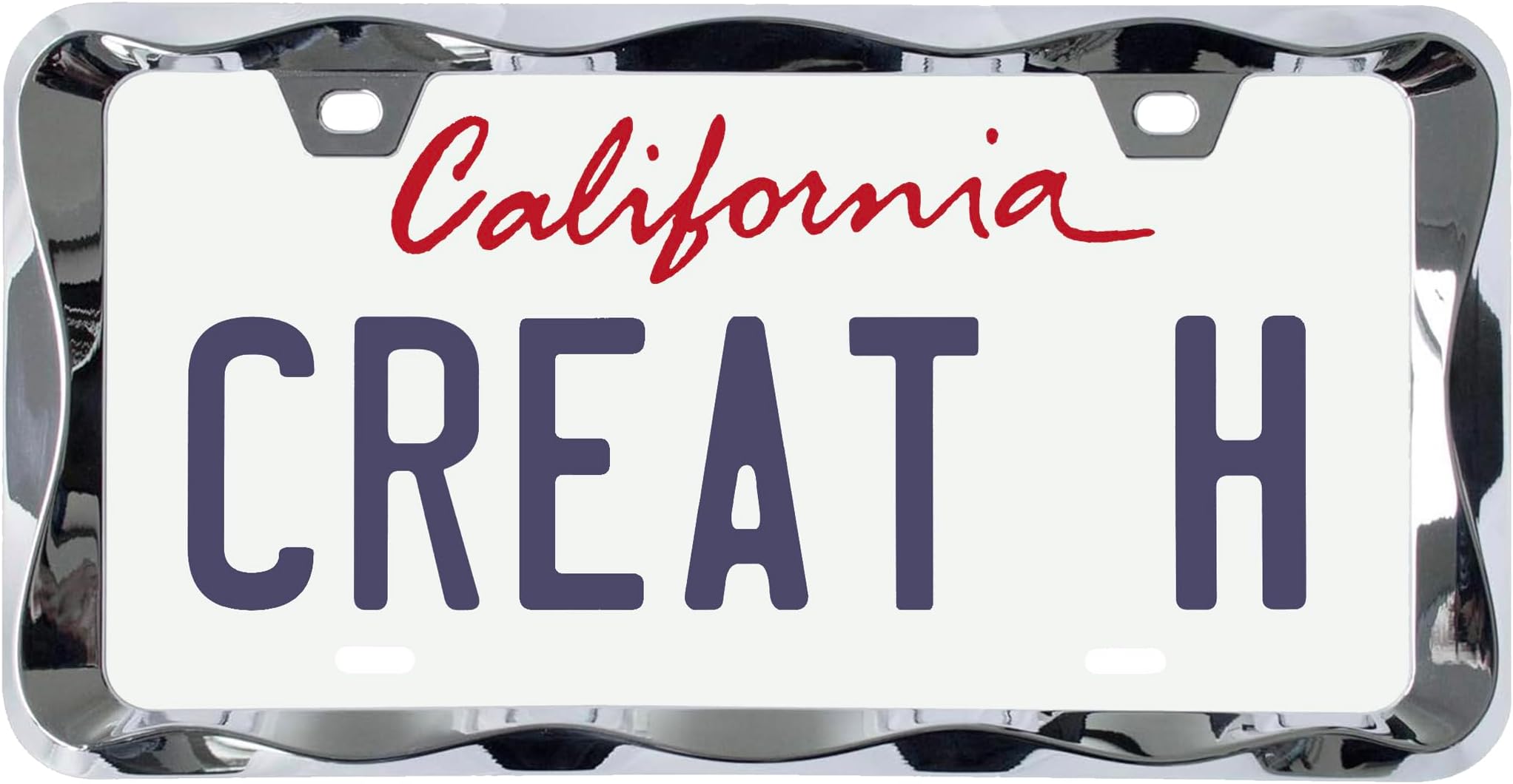 Amazon.com: DMSE Chain Link Universal Design Metal Round License Plate ...