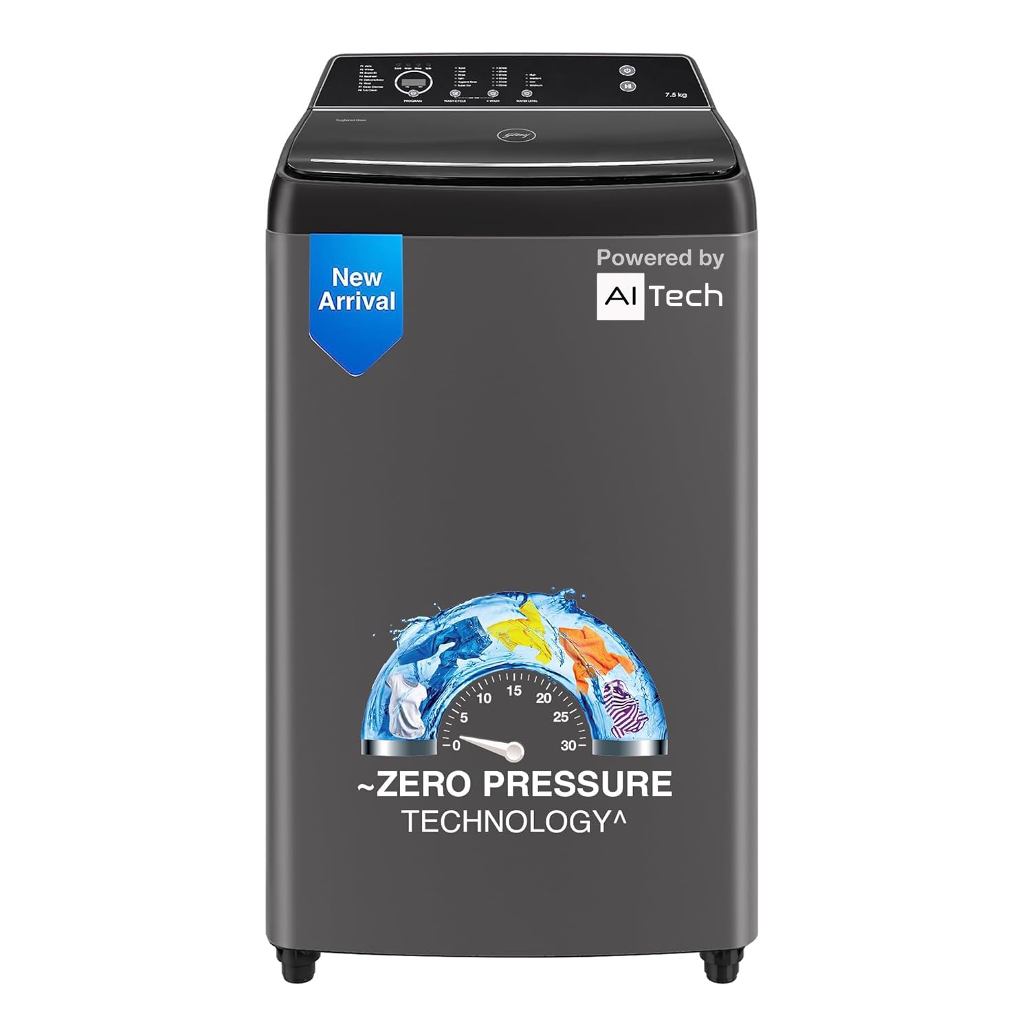 Godrej 7.5 Kg 5 Star Zero Pressure Technology Fully-Automatic Top Load ...