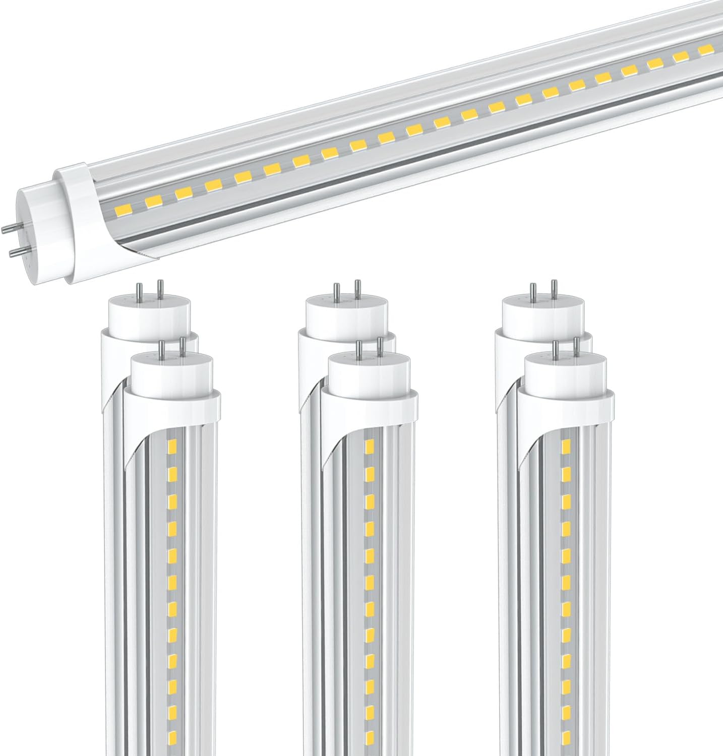 rgbylediison 4FT T8 Tube Lights, T8 T12 LED Bulbs 4 Foot Hybrid Type A ...