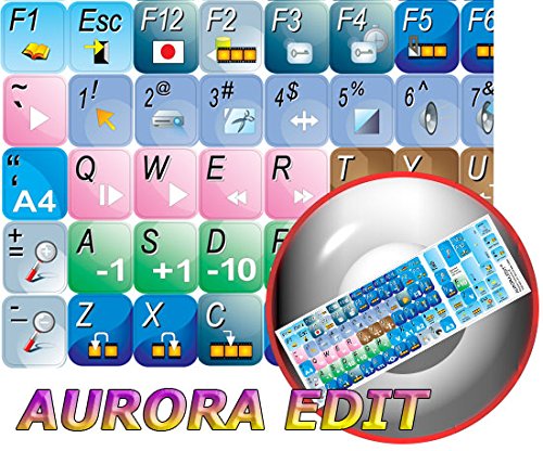 NEW AURORA EDIT STICKERS FOR KEYBOARD: 4Keyboard: 0882798209748: Amazon ...
