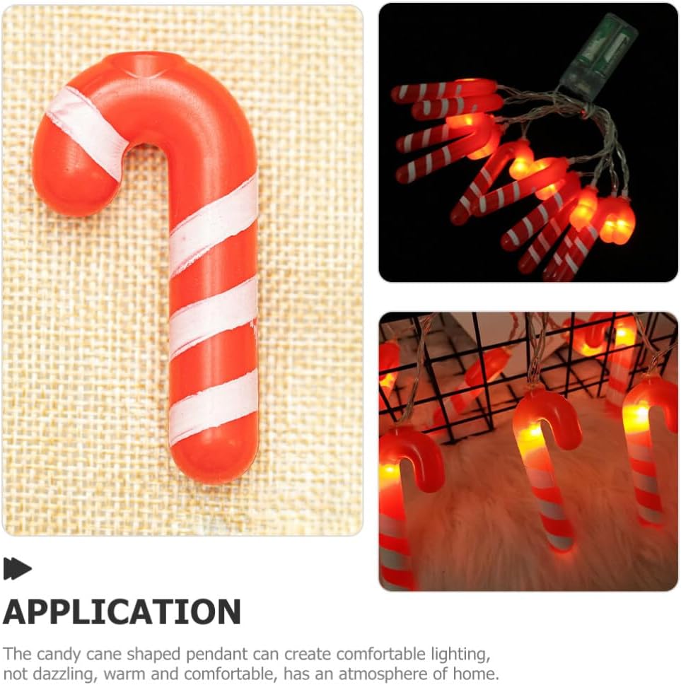 GANAZONO 20 Pcs Christmas Candy Cane Lights Led Candy Cane Twinkle ...