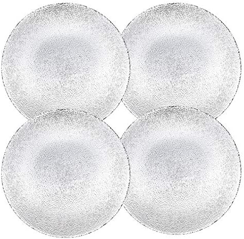 Amazon.com: WOLFF - Set of 4 Pearl Beaded Crystal Dinner Plates ...