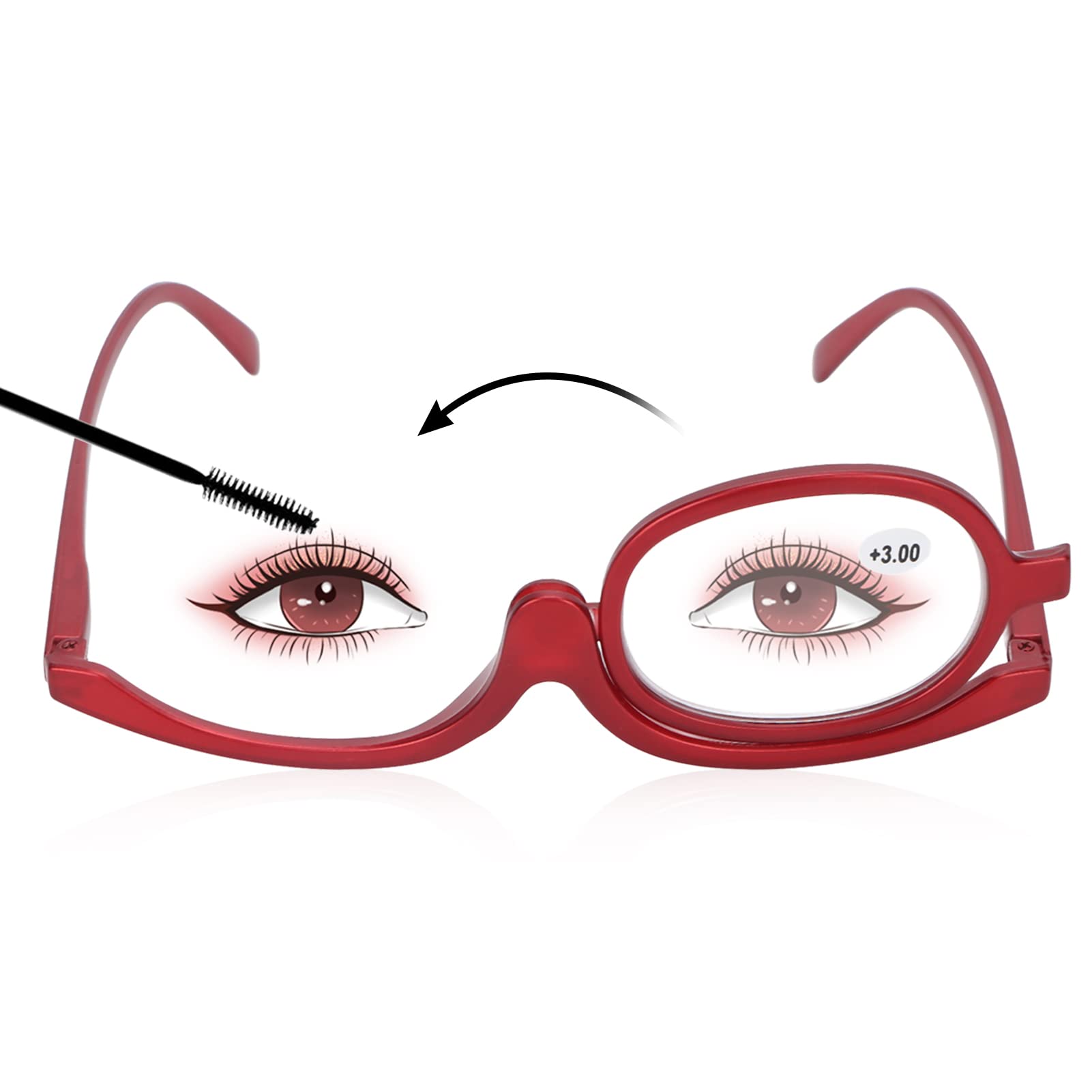 Amazon.com: Magnifying Makeup Glasses, Single Lens Eye Make Up Glasses ...