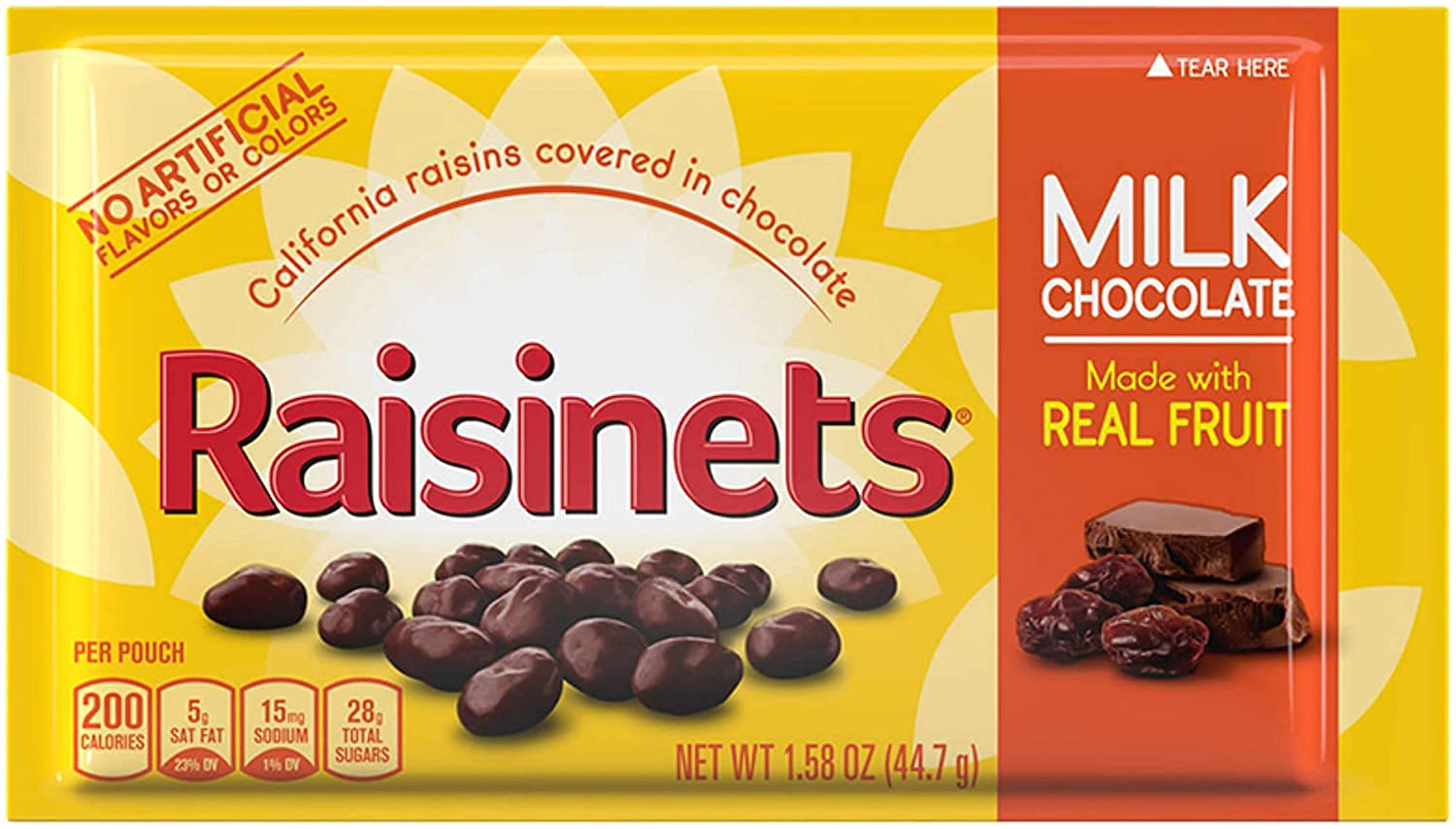 Raisinets Milk Chocolate Covered Raisins, Individually Wrapped Bulk ...