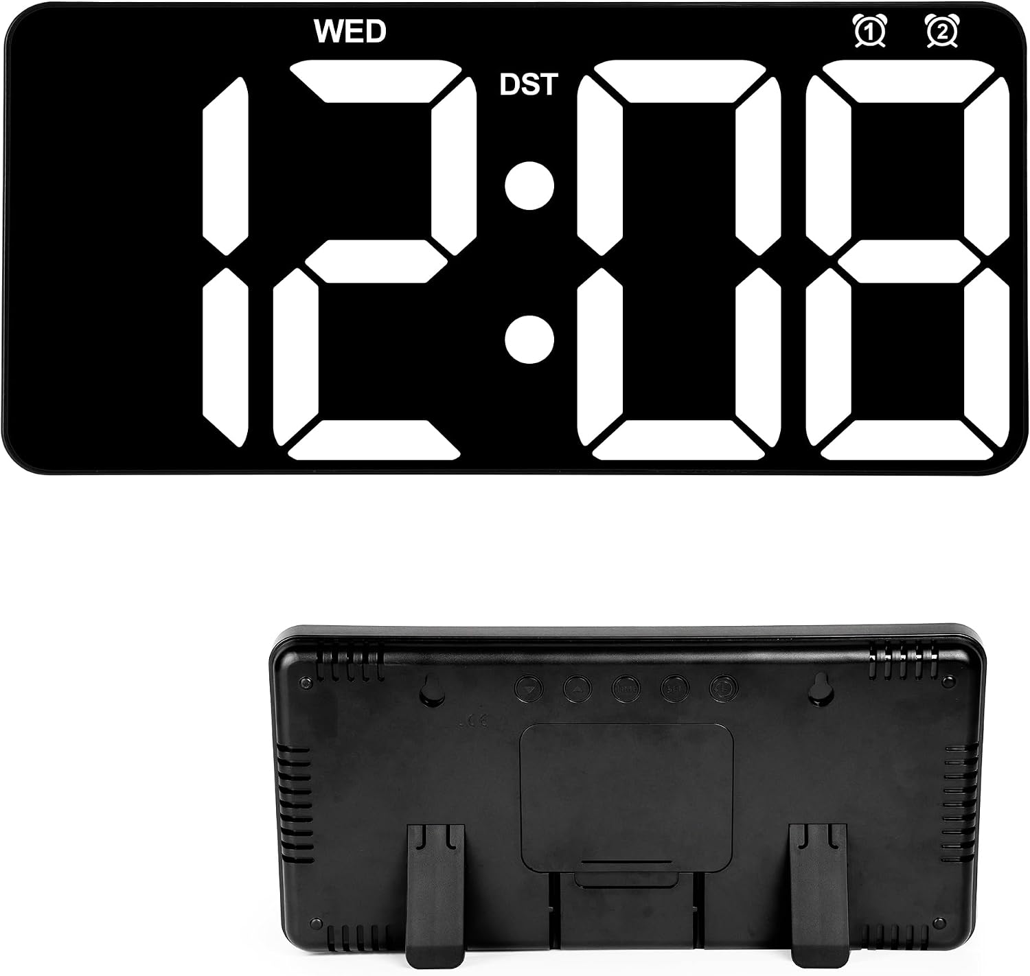 Sukeen Digital Wall Clock Large Display, 14" Digital Clock with Date ...