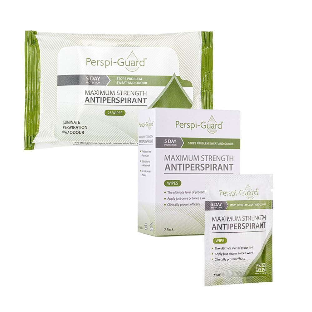 Perspi-Guard Maximum Strength Antiperspirant 1 x 7pk Wipes & 1 x 25pk ...