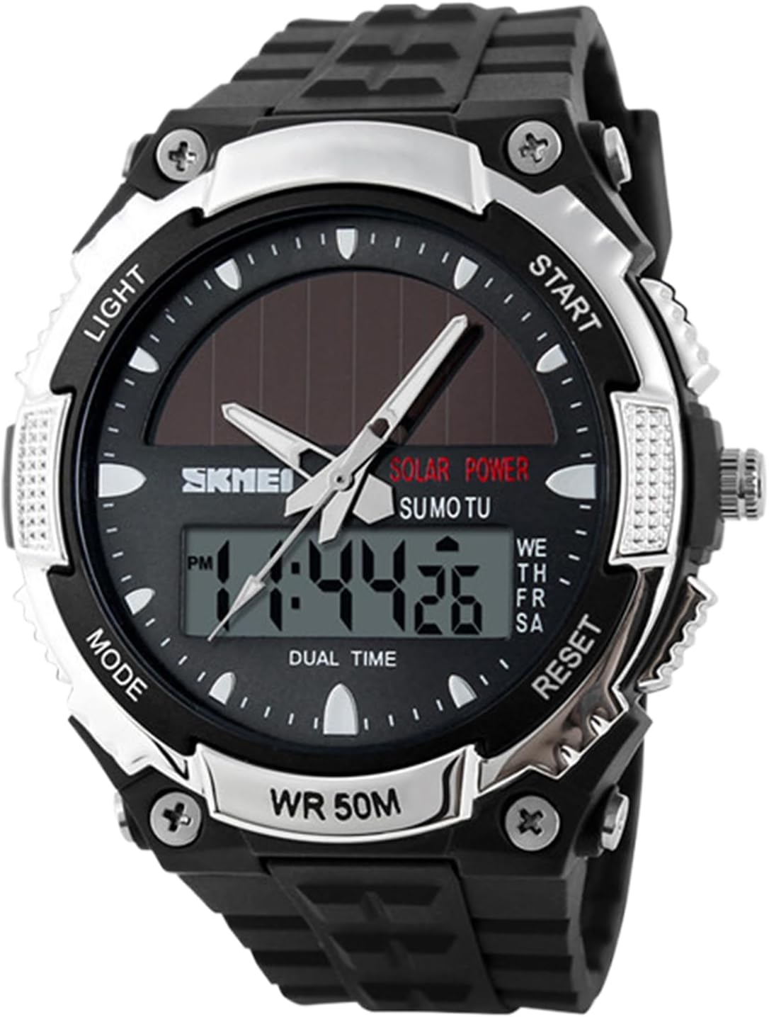 zwxqe Solar Watch, Mens Solar Powered Watches, Digital Wristwatch ...