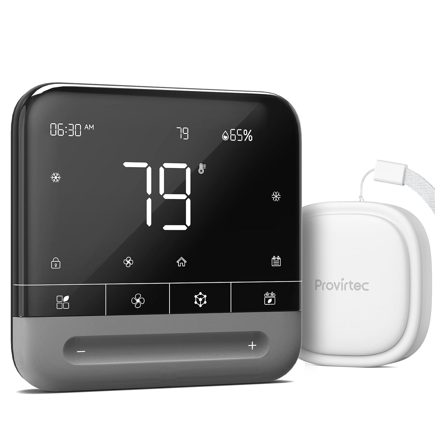 Provirtec - Smart home thermostat with smart thermo-hygrometer, 7-day ...