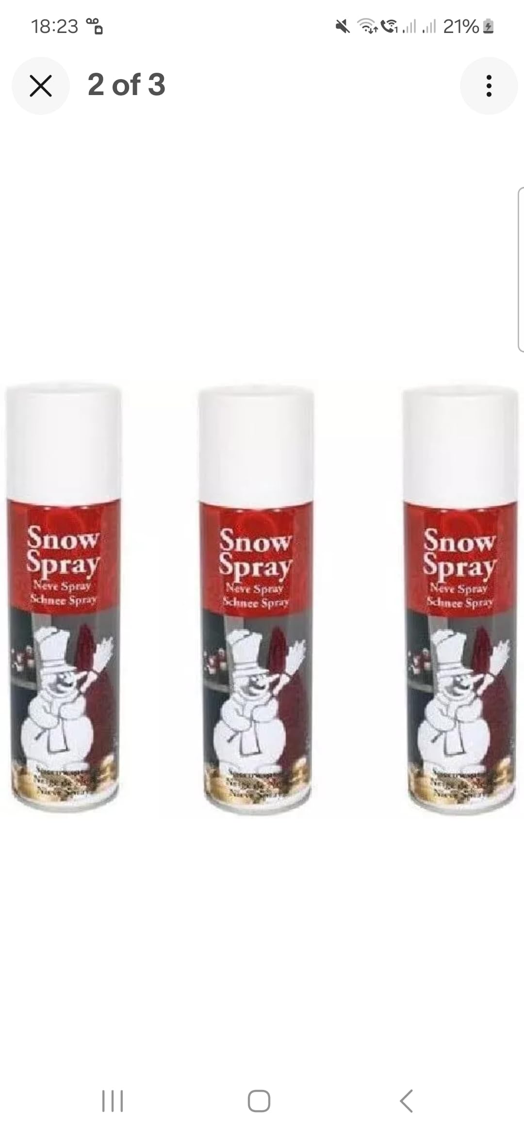 M7 Packaging White Snow Spray 150ML Ideal for Christmas Trees and ...
