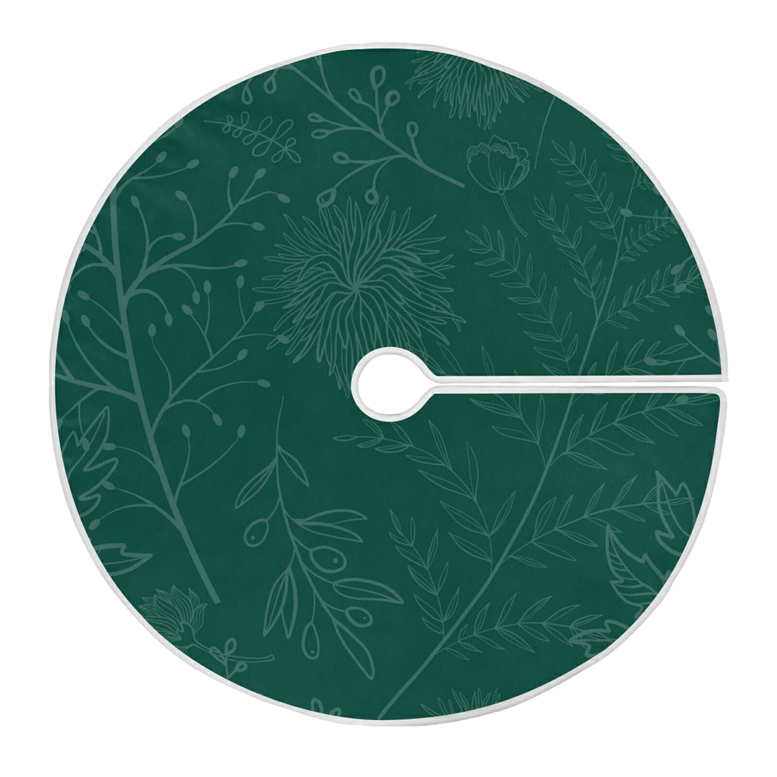 Amazon.com: xigua Hunter Green Christmas Tree Skirt 48 Inch Large ...