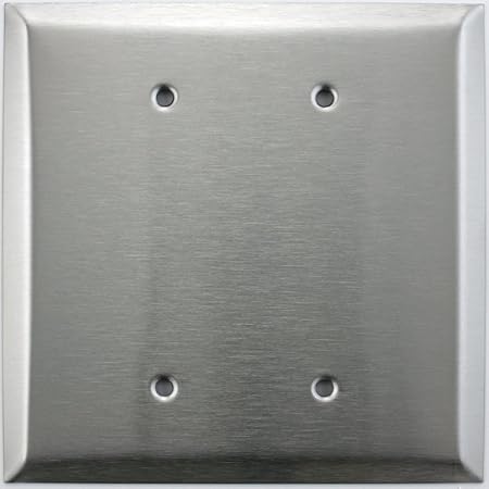 Over Sized Jumbo Satin Stainless Steel 2 Gang Cover Wall Plate - 2 ...