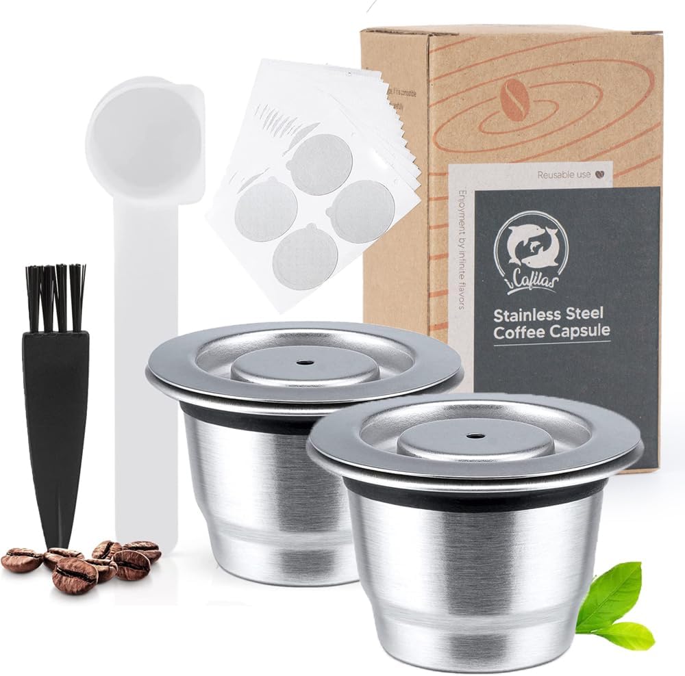 Amazon.com: Reusable Washable Capsules, of Food Grade Stainless Steel ...