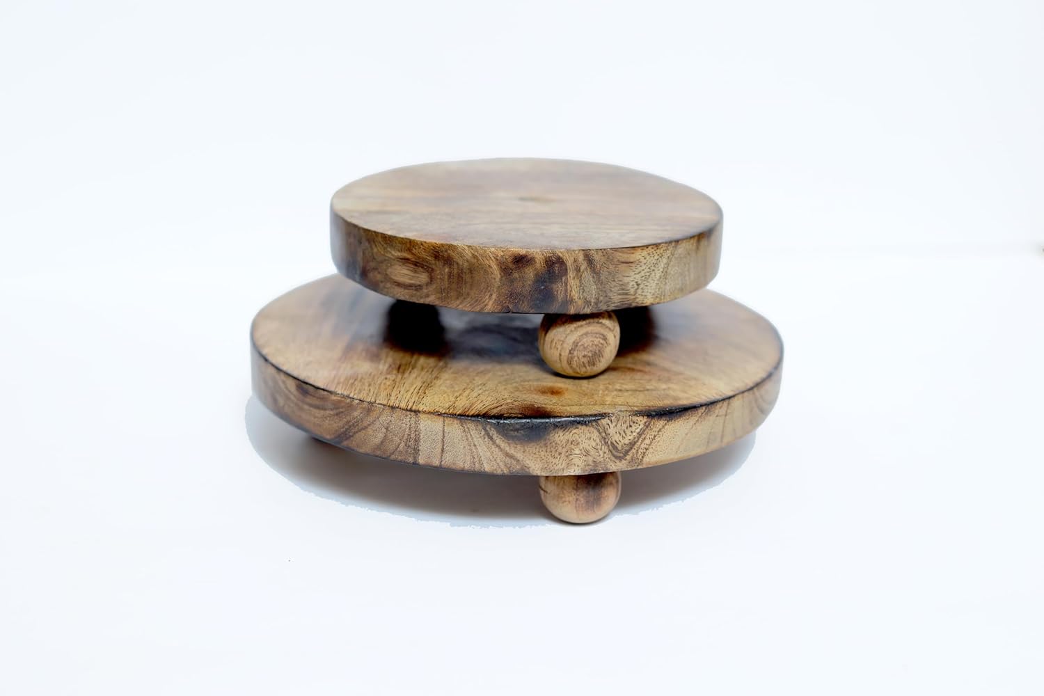 Amazon.com: AKRITSANS Wooden 2 Pcs Round Risers for Display Jewelry and ...