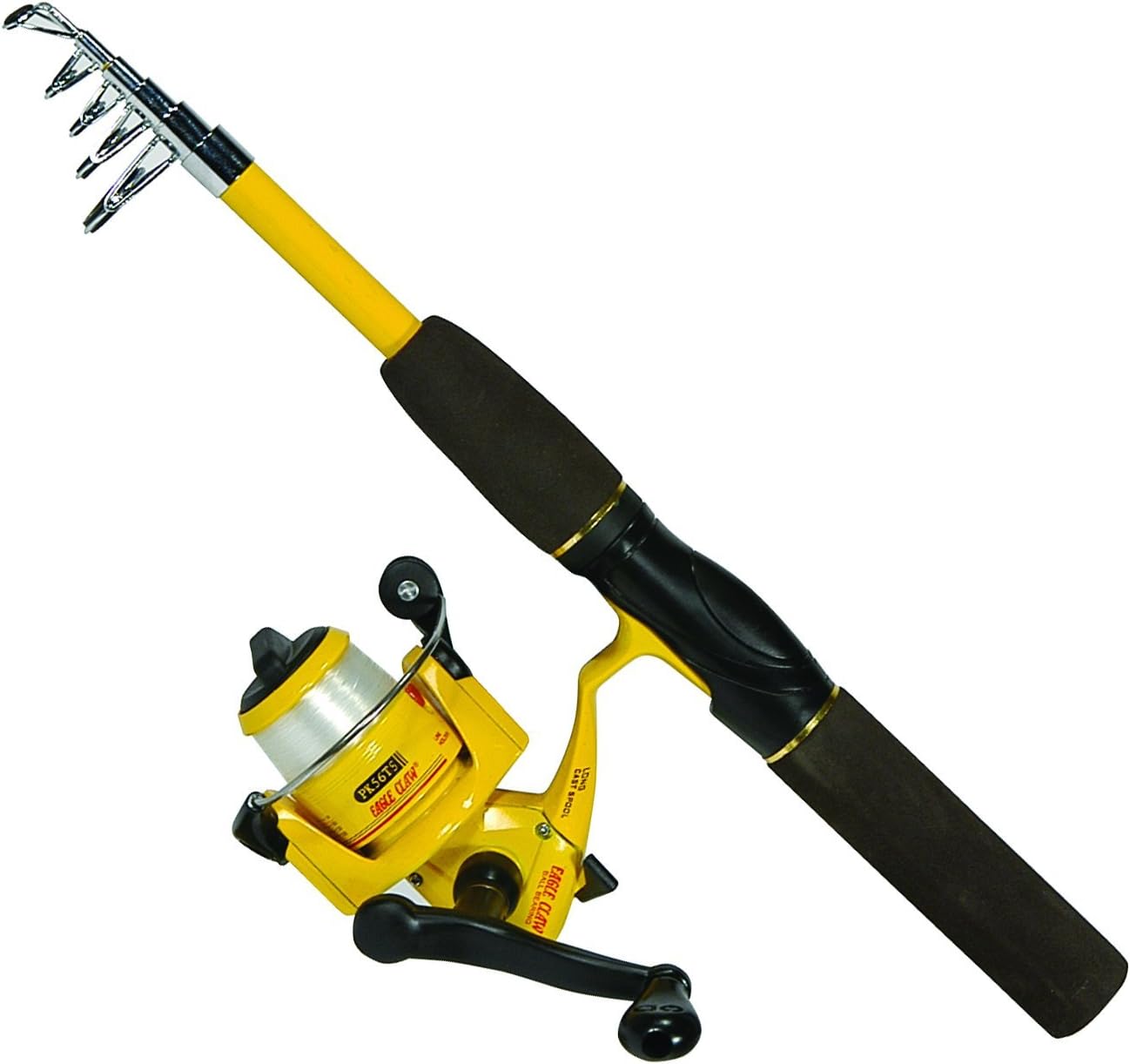 Amazon.com : Eagle Claw PK56TS Pack-It Spin Combo Telescopic Rod (1 ...