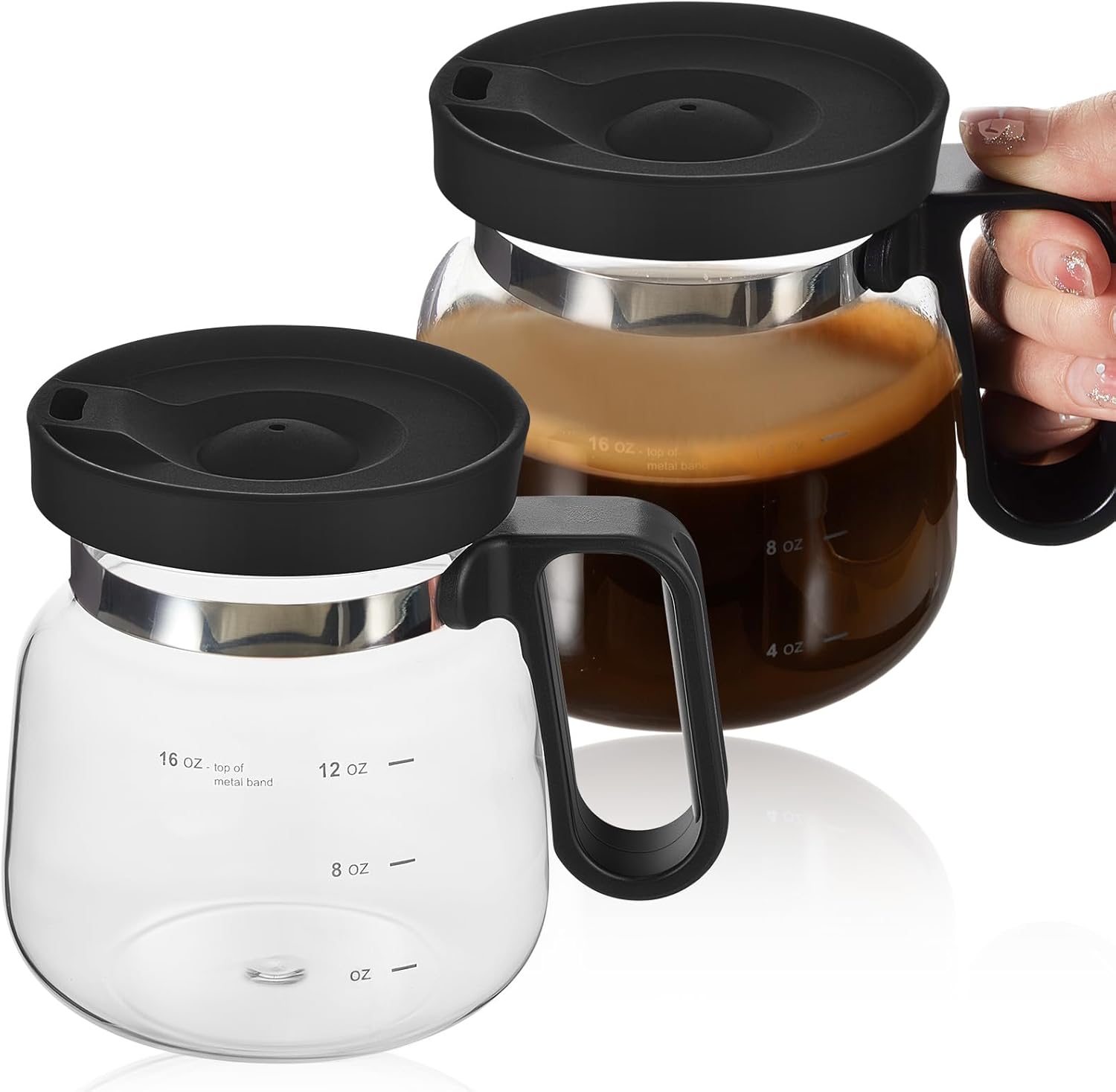 Amazon.com: Yungyan 2 Pcs 16 oz Coffee Pot Mug with Spill Proof Lid Unique Novelty Funny Cool ...