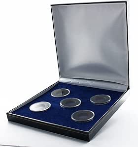Coin Collectors Storage Deluxe Blue Case for Storing Five Full ...