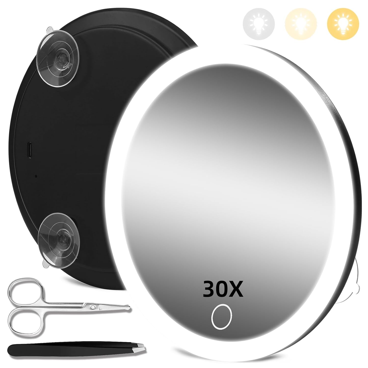 Amazon.com : JJhxr 30X Magnifying Mirror with Lights, 30x Magnified ...