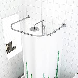 Amazon.com: Shower Curtain Pole Extendable, Stainless Steel Adjustable ...