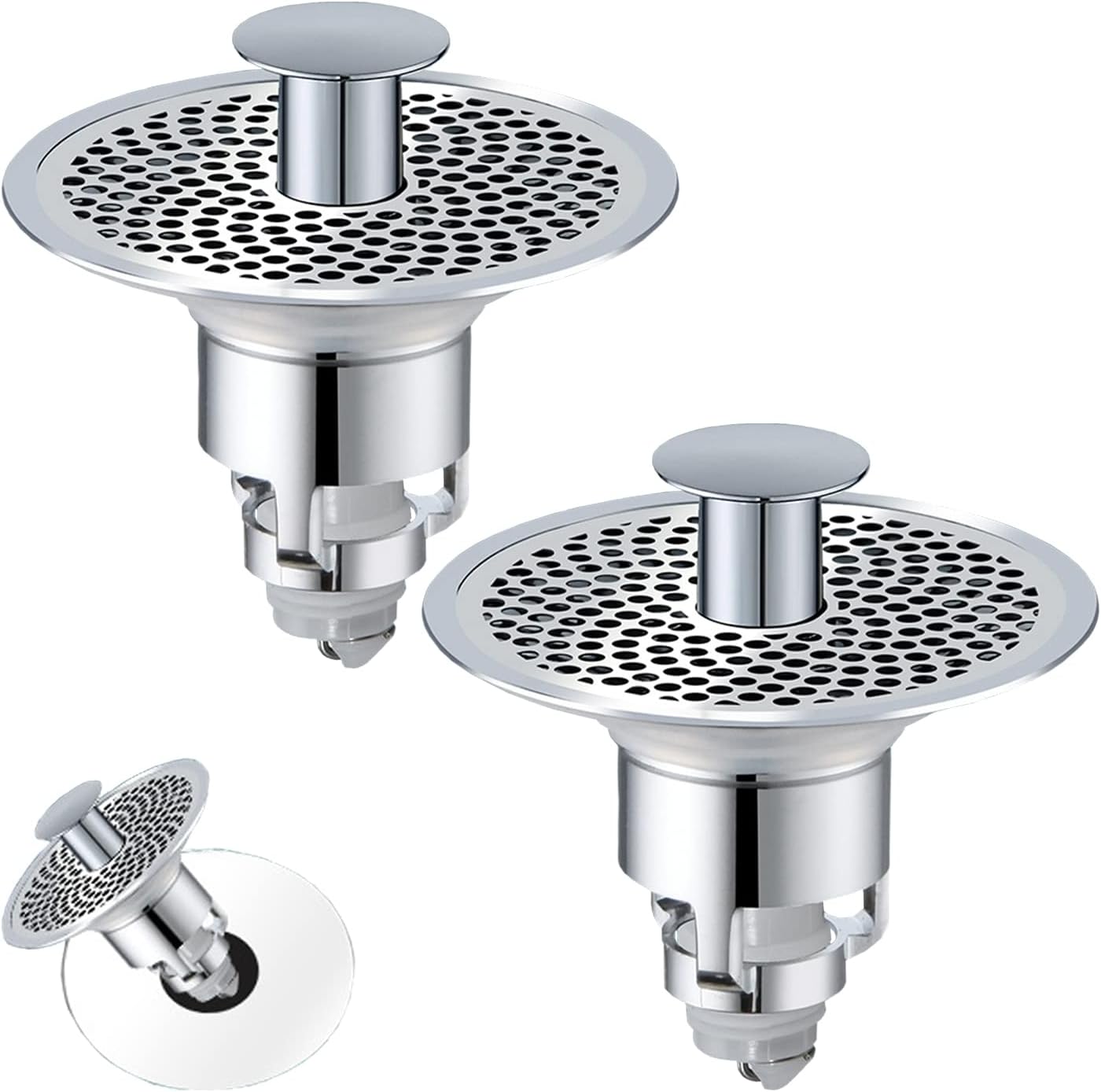 Amazon.com: 2 Pack Universal Bathroom Sink Stopper, for 1.1~1.5 inch ...