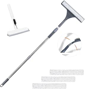Amazon.com: Squeegee Window Cleaner 2 in 1 Kit with 3 Pads, All-Purpose Shower Squeegee and ...