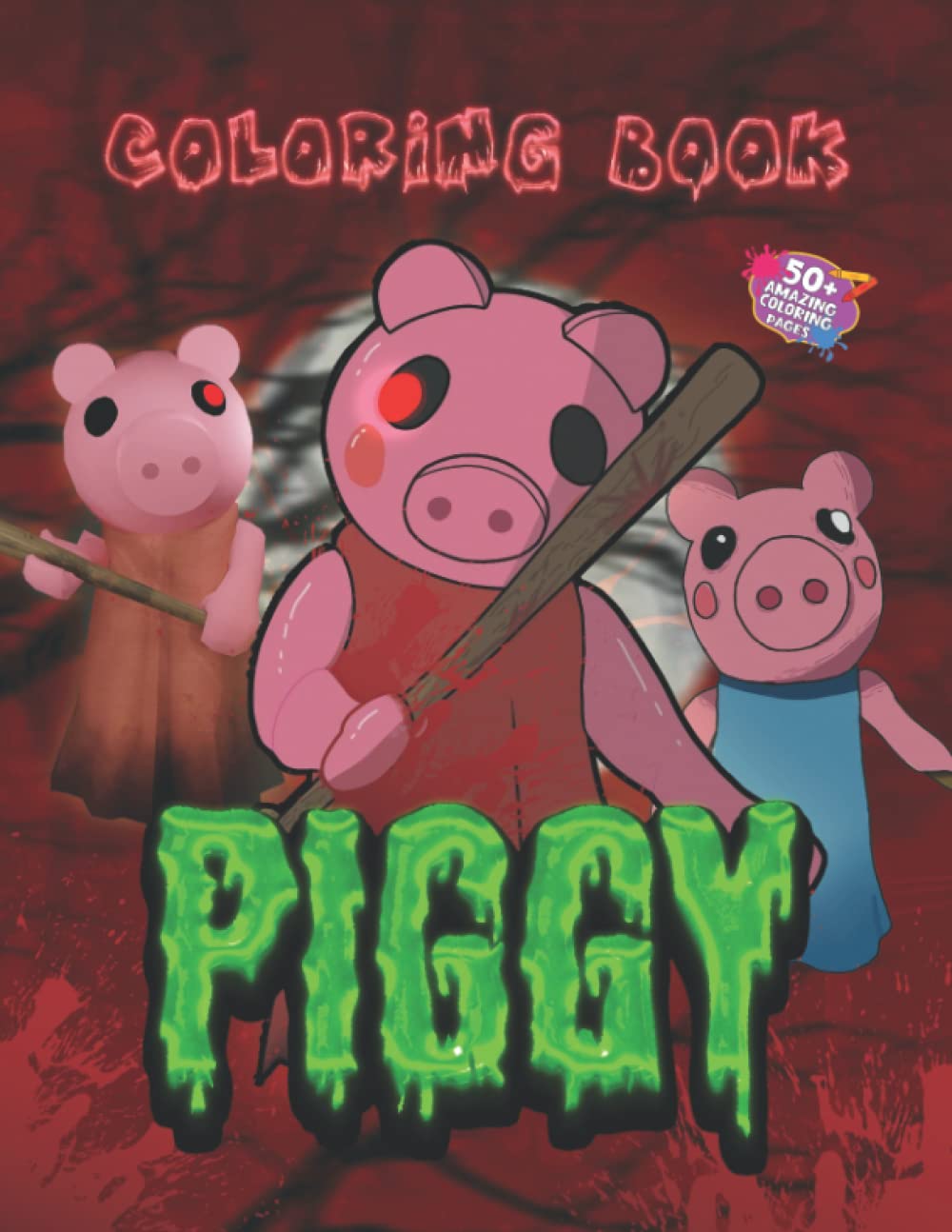 Piggy Coloring Book Piggy Roblox Coloring Book With 50 Jumbo ...