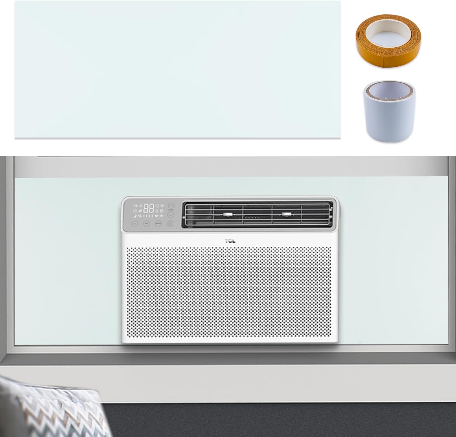 Window Air Conditioner,Side Insulated Foam Panel, Summer/Winter Heat ...