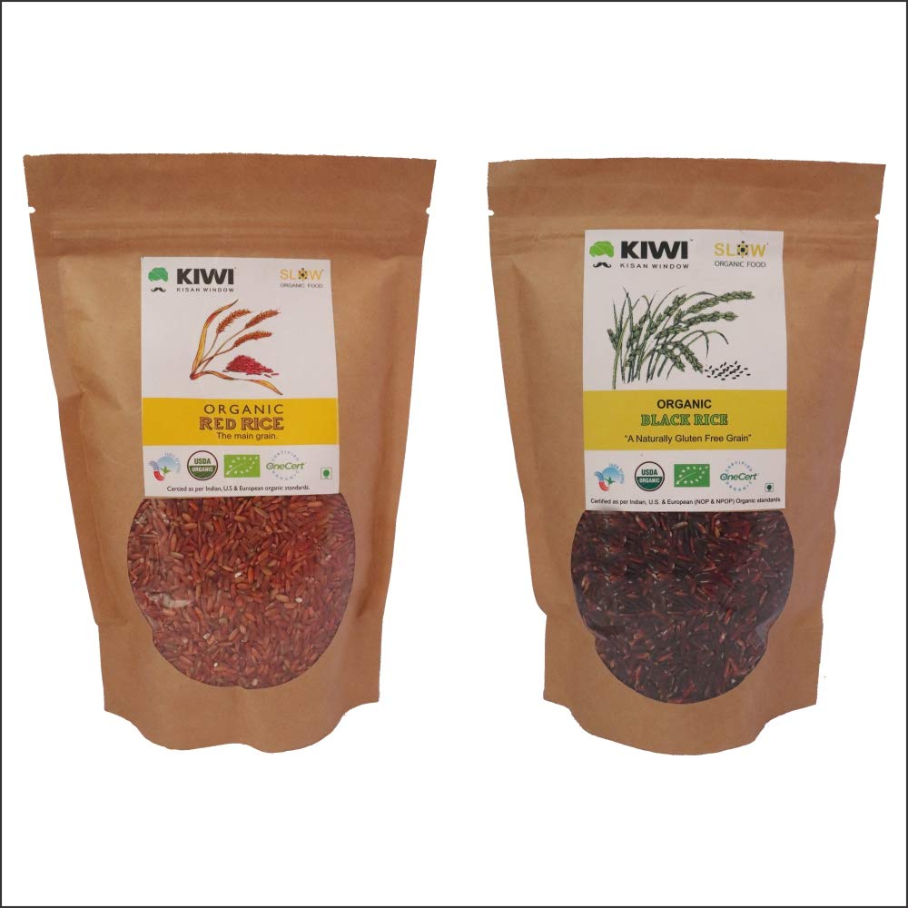 Kiwi Kisan Window Rice Retreat - (Organic Rice Combo of 2) : Amazon.in ...